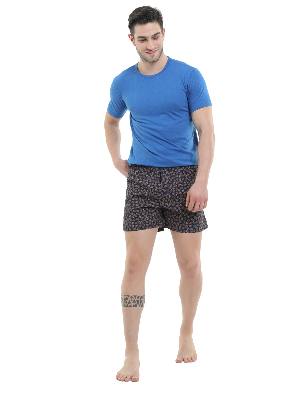 Split Leaf Navy Boxer – Sprng