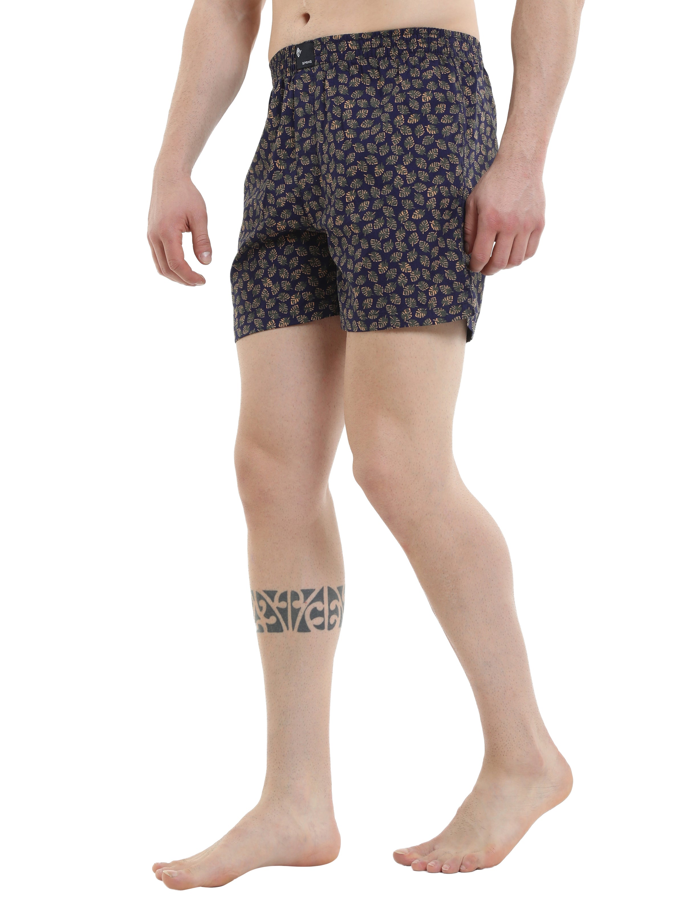 Split Leaf Navy Boxer – Sprng