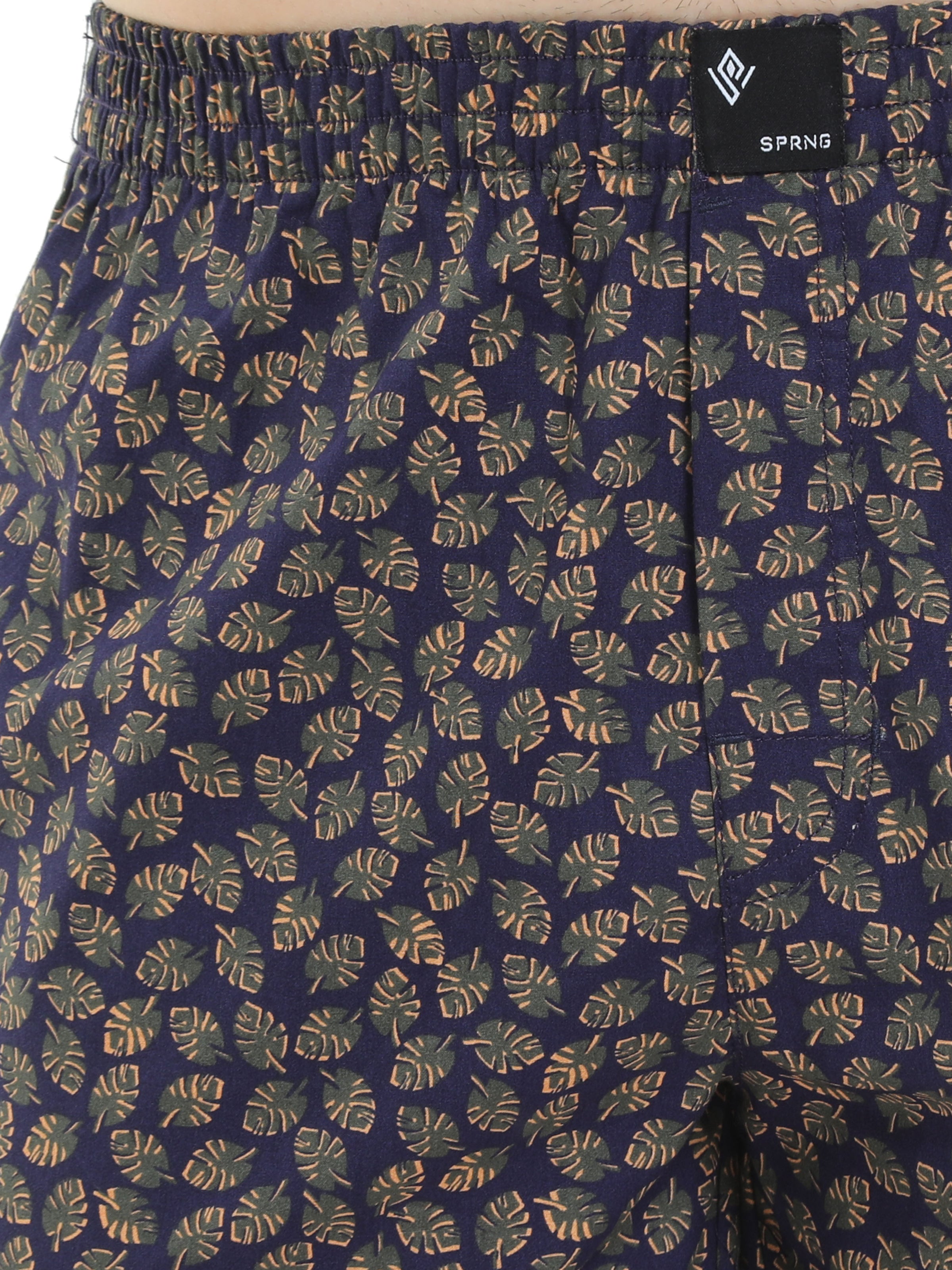 Split Leaf Navy Boxer – Sprng