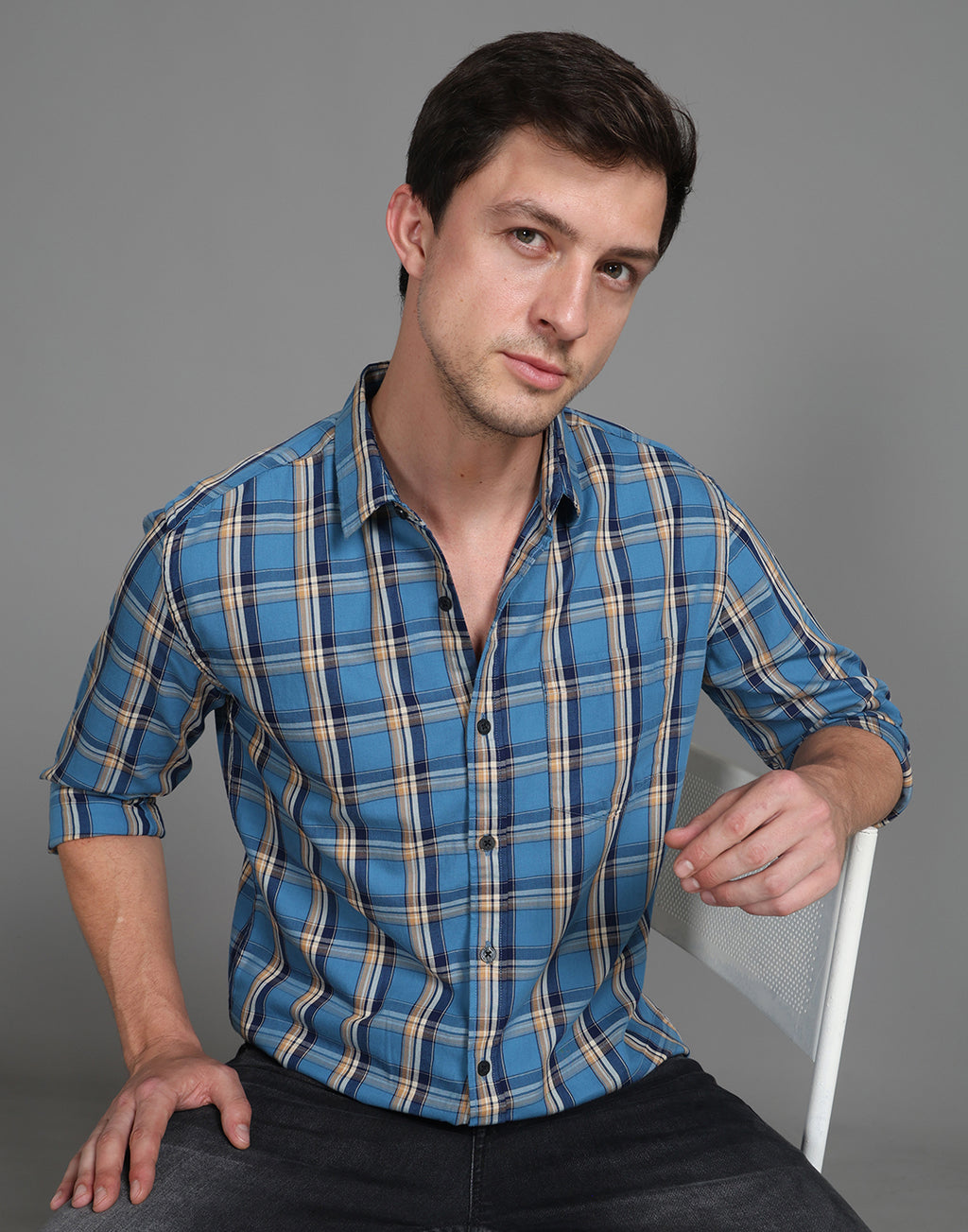 Usafa Blue Check Shirt – Sprng